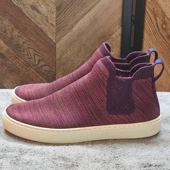 Rothy's | Shoes | Rothys Chelsea Ankle Bootie Merlot Honeycomb Knit ...